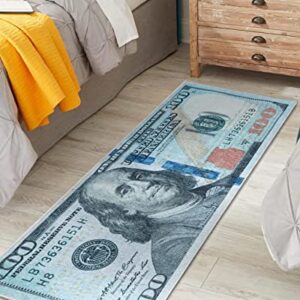 Well Woven Money Collection New Hundred Dollar Bill 2' x 5' Runner Rug