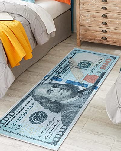 Well Woven Money Collection New Hundred Dollar Bill 2' x 5' Runner Rug