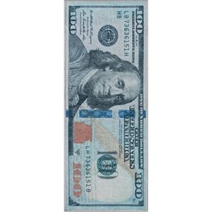 Well Woven Money Collection New Hundred Dollar Bill 2' x 5' Runner Rug