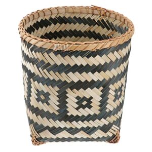 upkoch 1pc weaving trash can vintage waste paper basket bedroom sundries organizer