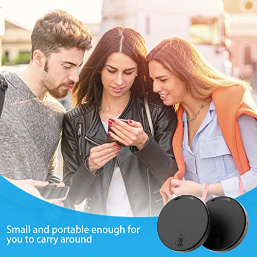 Key Finder Locator, Bluetooth Tracker for Wallets and Keys, Phone Finder Fits iOS and Android (2022 New), Pack of 2, Black