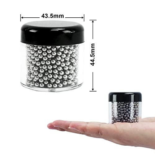 1500 PCS Metal Cleaning Beads Reusable Decanter Beads for Glass Bottles, 304 Stainless Steel Water Bottle Cleaner Balls 3mm Wine Glass Cleaning Beads for Decanters Vases Carafes, Wine Accessories