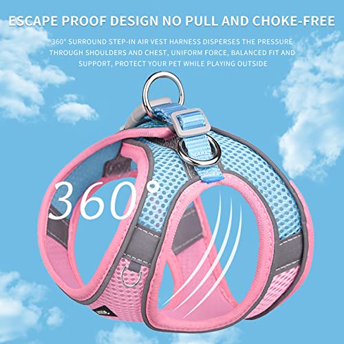 AIITLE Pet Supply No Pull, Step in Adjustable Dog Harness with Padded Vest for All Weather, Easy to Put on Small and Medium Dogs Pink S