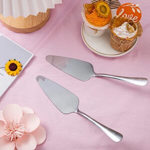 Baderke 30 Pcs Pie Server Stainless Steel Cake Pie Pastry Server Rustic Cake Server Professional Pie Spatula Pie Serving Utensil for Pizza Dessert Cheese Cutting, 9 Inches, Silver