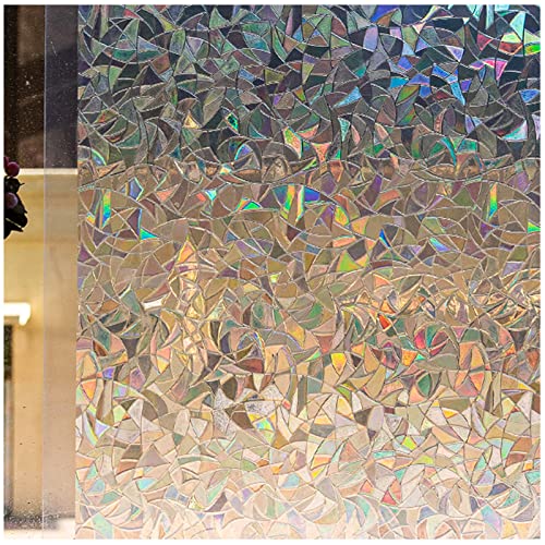 Window Privacy Film Static Cling Stained Glass Window Tinting Film for Home Windows Decorative - 35.4inches x 78.7inches