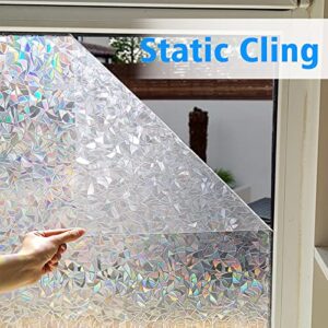 Window Privacy Film Static Cling Stained Glass Window Tinting Film for Home Windows Decorative - 35.4inches x 78.7inches