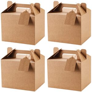 frantis brown gable boxes 12 pack 7 x 5.5 x 5.5 inches with rope and tag party favor boxes for birthday party wedding treat boxes …