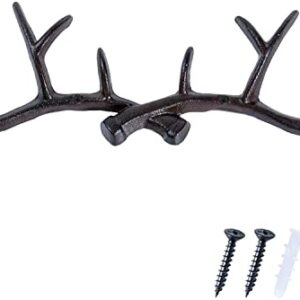 RENXI Cast Iron sea Anchor Hook Decoration Hanging Hook bar Cafe Wall Decoration Wall Hanging(Antlers Shape)