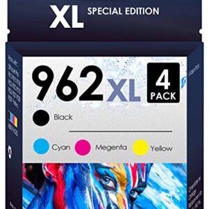 5-Star Compatible Ink Cartridge Replacement for HP 962 XL / 962 Ink. Works Well with Officejet Pro 9018 9010 9012 9015 9020 9025 9026 9027 Printers. 2 Pack (Black)