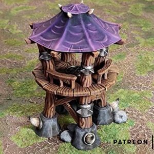 EnderToys Orc Watchtower by Makers Anvil, 3D Printed Tabletop RPG Scenery and Wargame Terrain for 28mm Miniatures