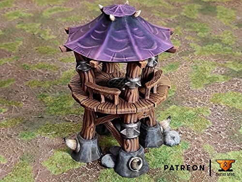 EnderToys Orc Watchtower by Makers Anvil, 3D Printed Tabletop RPG Scenery and Wargame Terrain for 28mm Miniatures