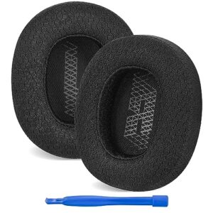 ear pads for jbl lifestyle e65btnc, duet nc, live 650 btnc, live 660 btnc headphones replacement ear cushions, ear covers, headset earpads (mesh fabric/black)