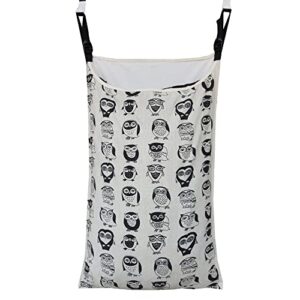 hdhyk adjustable space saving door hanging laundry hamper bag with over door hooks for dirty laundry