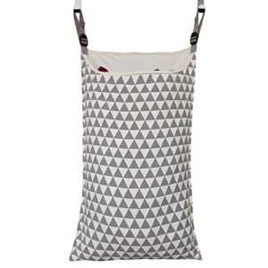 hdhyk adjustable space saving door hanging laundry hamper bag with over door hooks for dirty laundry