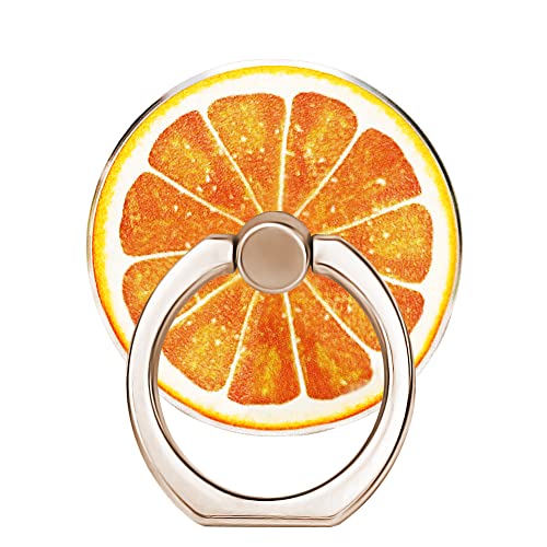 TACOMEGE Phone Holder Ring Grips Fruit Orange , Finger Ring Stand for Cell Phone Tablet