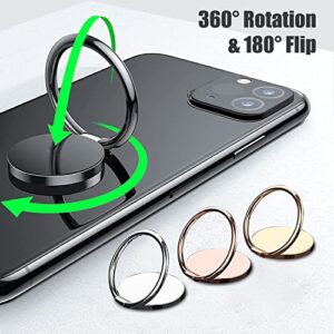 Cell Phone Ring Holder Finger Stand Elegant Ring Phone Holder with 360° Rotation Phone Rings for Back of Phone Compatible with iPhone Kickstand, Pop Socket (Rose Gold)