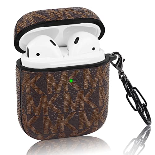 Compatible with AirPods Case Cover with Keychain, Luxury Full-Body Hard Shell Airpods Protective Cover Case Designed for AirPods 2 & 1, for AirPods Wireless Charging Case