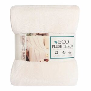 Life Comfort Eco Plush Throw ( Ivory )