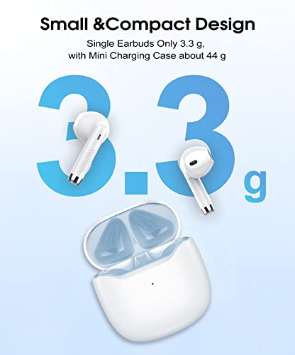 coioc Wireless Earbuds, Bluetooth Headphones, Ultra-Light and Bluetooth 5.3, CVC8.0 Bluetooth Earbuds, 30H with Mini Charging Case, USB-C Fast Charge, Deep Bass, IPX7 Waterproof, for Work,Travel