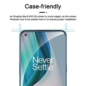 【3+3 PACK】Coolpow Designed for OnePlus Nord N10 5G Screen Protector Plus One Nord N10 Screen Protector Tempered Glass Cell Phone Film, 9H Hardness, Ultra HD, Scratch Resistant, Easy Install, Case Friendly