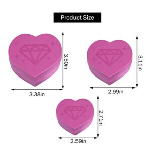 12 Pack Heart Diamond Painting Trays Plastic Bead Sorting Trays Diamond Rhinestone Tray Storage Box for DIY Crafts Purple