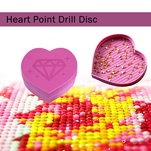 12 Pack Heart Diamond Painting Trays Plastic Bead Sorting Trays Diamond Rhinestone Tray Storage Box for DIY Crafts Purple