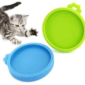 COMTIM Small Size Cat Food Can Lids, 2 Pack Silicone Cat Food Can Lids Covers for Small Cans 3 oz 2.5 oz