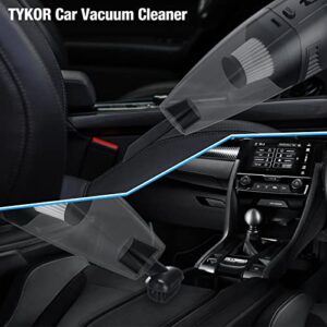 TYKOR Car Vacuum Cleaner, Portable 6000Pa Strong Suction Corded Vacuum, Mini Handheld Vac with Accessories Kit for Interior Cleaning