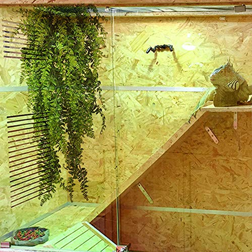 Tfwadmx Bearded Dragon Tank Accessories Resin Dinosaur Triceratops Skull Lizard Hammock Reptiles Habitat Hideout Cave for Lizard Chameleon Snake Spider Frog Gecko