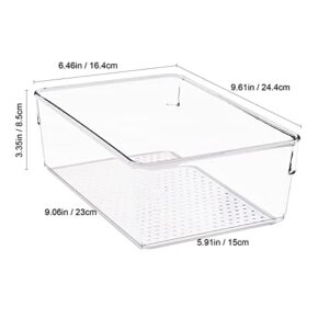 Ettori Fridge Organizer 4Pcs Refrigerator Organizer Bins Clear Plastic Storage Bins for Freezer, Kitchen and Cabinet, BPA Free Organization and Storage