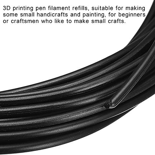 MECCANIXITY Filament Refills PLA Filaments 1.75mm, 5M/16.4ft for 3D Printing Pen, White and Black