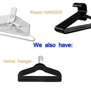 Plastic Hangers HD Heavy Duty, 16 Pcs. Black Color, Made in USA, 3/8” Thickness, Durable, Tubular, for Clothes, Coat, Pants, Shirts, Dress and More, TINEFF, Free and Quick delivery from USA