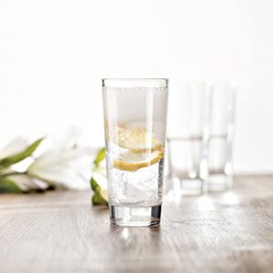 Fortessa Basics Elixir Everyday 12 Pack Set Glassware Kitchen and Barware Great for: Beer, Cocktails, Water, Juice, Iced Tea, Soft Drinks., Cooler Glass, 16 Ounce