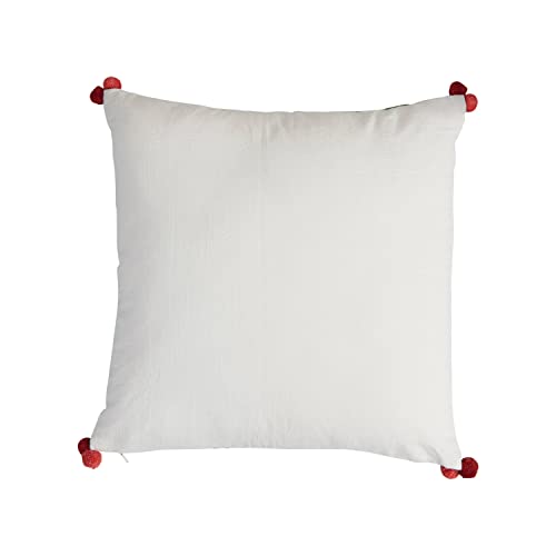 Creative Co-Op Square "Have Yourself a Merry Little Christmas" Embroidered Pillow