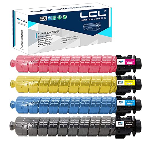 LCL Compatible Toner Cartridge Replacement for Ricoh 841813 841816 841815 841814 MP C3003 C3503 C3004 C3504 C3003 C3503 C3004 C3504 Lanier MP C3003 C3503 C3004 C3504 (4-Pack Bk C M Y)