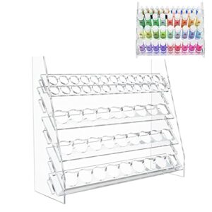 paint organizer for 51 bottles acrylic paint, craft paint storage stand pigment organizer holder ink bottle stands, 2 oz paint rack display storage oranizer