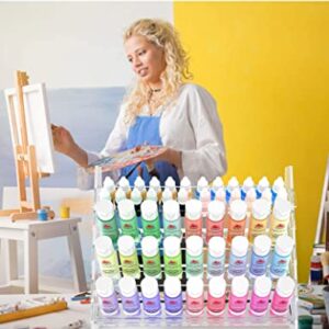 Paint Organizer for 51 Bottles Acrylic Paint, Craft Paint Storage Stand Pigment Organizer Holder Ink Bottle Stands, 2 oz Paint Rack Display Storage Oranizer