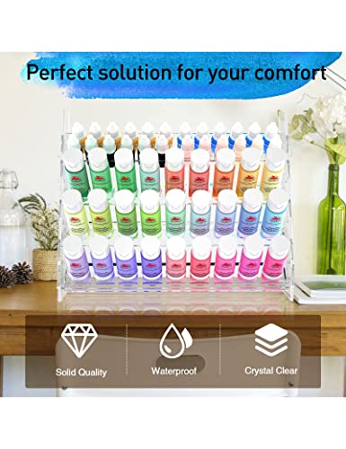 Paint Organizer for 51 Bottles Acrylic Paint, Craft Paint Storage Stand Pigment Organizer Holder Ink Bottle Stands, 2 oz Paint Rack Display Storage Oranizer