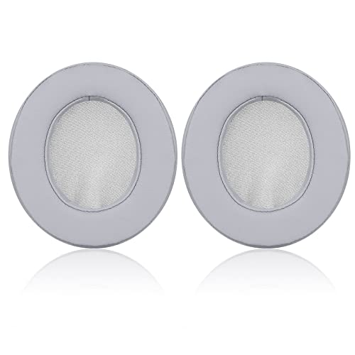 JECOBB Replacement Ear Cushion Cover with Protein Leather & Memory Foam for Razer Kraken X, Kraken X Ultralight, Kraken X Lite Headphone ONLY – Oval ( Grey )