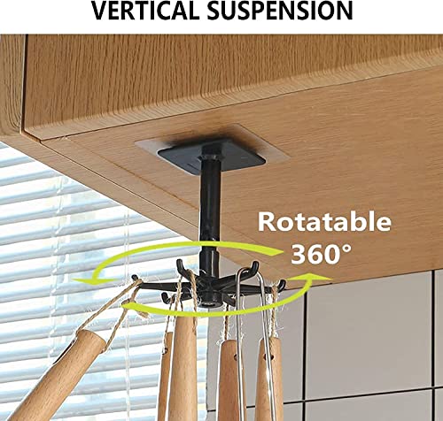 OPENDGO 4 PCS 360°Rotating Folding Hook Self-Adhesive Wall Hooks Kitchen Hooks for Hanging,Waterproof Utility Hook Towel Key Hooks,180 Degrees Vertical Flip Hook for Bathroom Kitchen Home Living Room