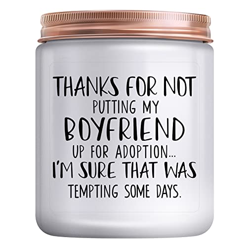 Gifts for Boyfriends Mom - Women Funny Gifts for Mother in Law, Birthday Gift Mothers Day Christmas&Thanksgiving Day Gifts for Boyfriend's Mom, Dad Boyfriend's Family Presents Lavender Candle