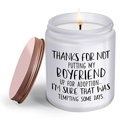 Gifts for Boyfriends Mom - Women Funny Gifts for Mother in Law, Birthday Gift Mothers Day Christmas&Thanksgiving Day Gifts for Boyfriend's Mom, Dad Boyfriend's Family Presents Lavender Candle