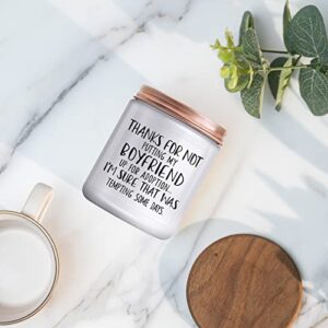 Gifts for Boyfriends Mom - Women Funny Gifts for Mother in Law, Birthday Gift Mothers Day Christmas&Thanksgiving Day Gifts for Boyfriend's Mom, Dad Boyfriend's Family Presents Lavender Candle