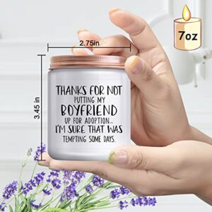 Gifts for Boyfriends Mom - Women Funny Gifts for Mother in Law, Birthday Gift Mothers Day Christmas&Thanksgiving Day Gifts for Boyfriend's Mom, Dad Boyfriend's Family Presents Lavender Candle