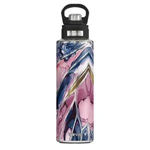 tervis inkreel butterfly wing water, 40oz wide mouth bottle, stainless steel