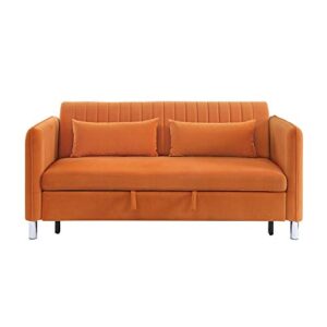 Lexicon Greyford Convertible Studio Sofa with Pull-Out Bed, Orange