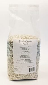 pacific oyster shells - crushed oyster shell calcium supplement for egg-laying poultry (chickens & ducks) 5lb