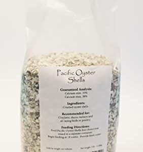 Pacific Oyster Shells - Crushed Oyster Shell Calcium Supplement for Egg-Laying Poultry (Chickens & Ducks) 5lb