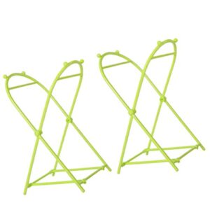 luxshiny desktop stand 2pcs garbage bag rack plastic frame kitchen garbage bag storage rack folding garbage shelf bag fixing bracket portable hamper stand for bathroom kitchen green hanger hooks