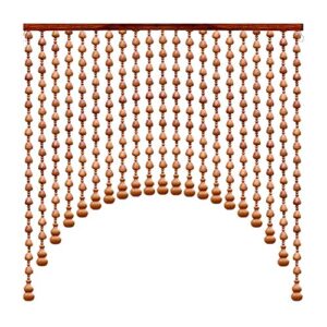 happlignly 21 strands beaded door curtains for doorways wood bead string curtain for room dividers handmade home bedroom entrance decoration hanging - customizable (size : width 80cm)